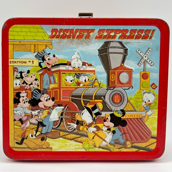 Disney | Kitchen | Aladdin Industries Inc Disney Express Tin Lunchbox ...